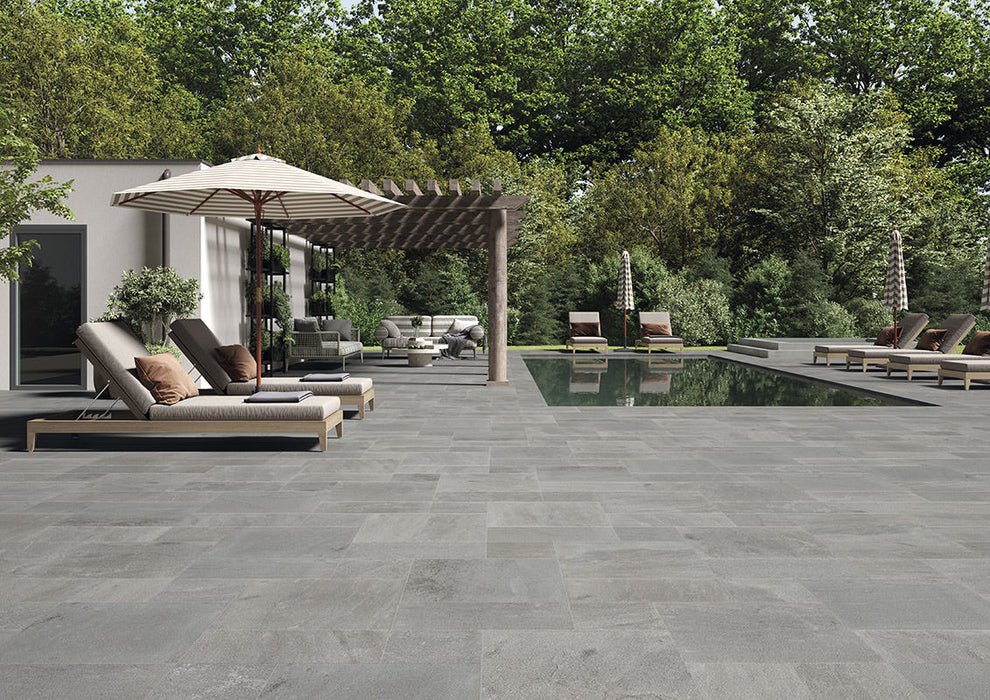 12x24 Bluestone True Blue Porcelain Pavers – Leigh Vaeth | Tile + Stone